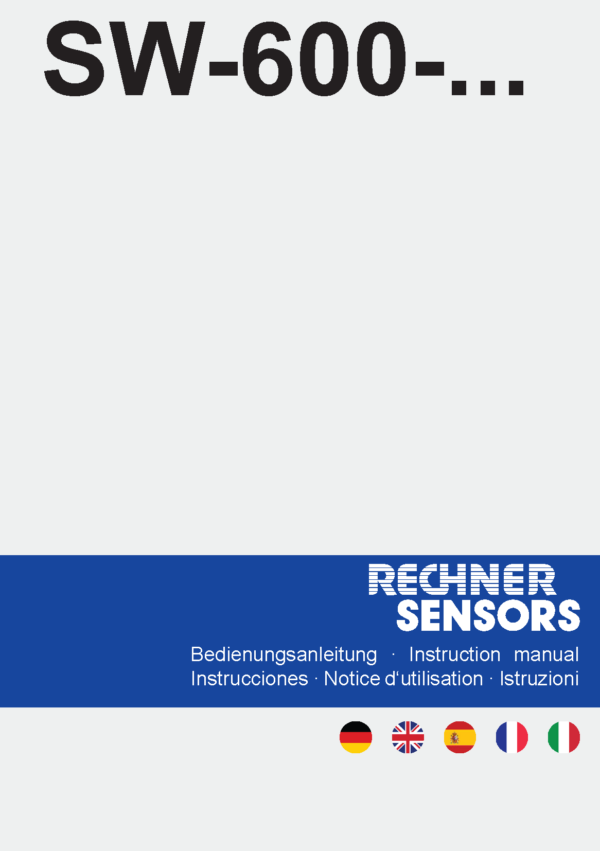 Flow sensors SW-600 - Rechner Sensors